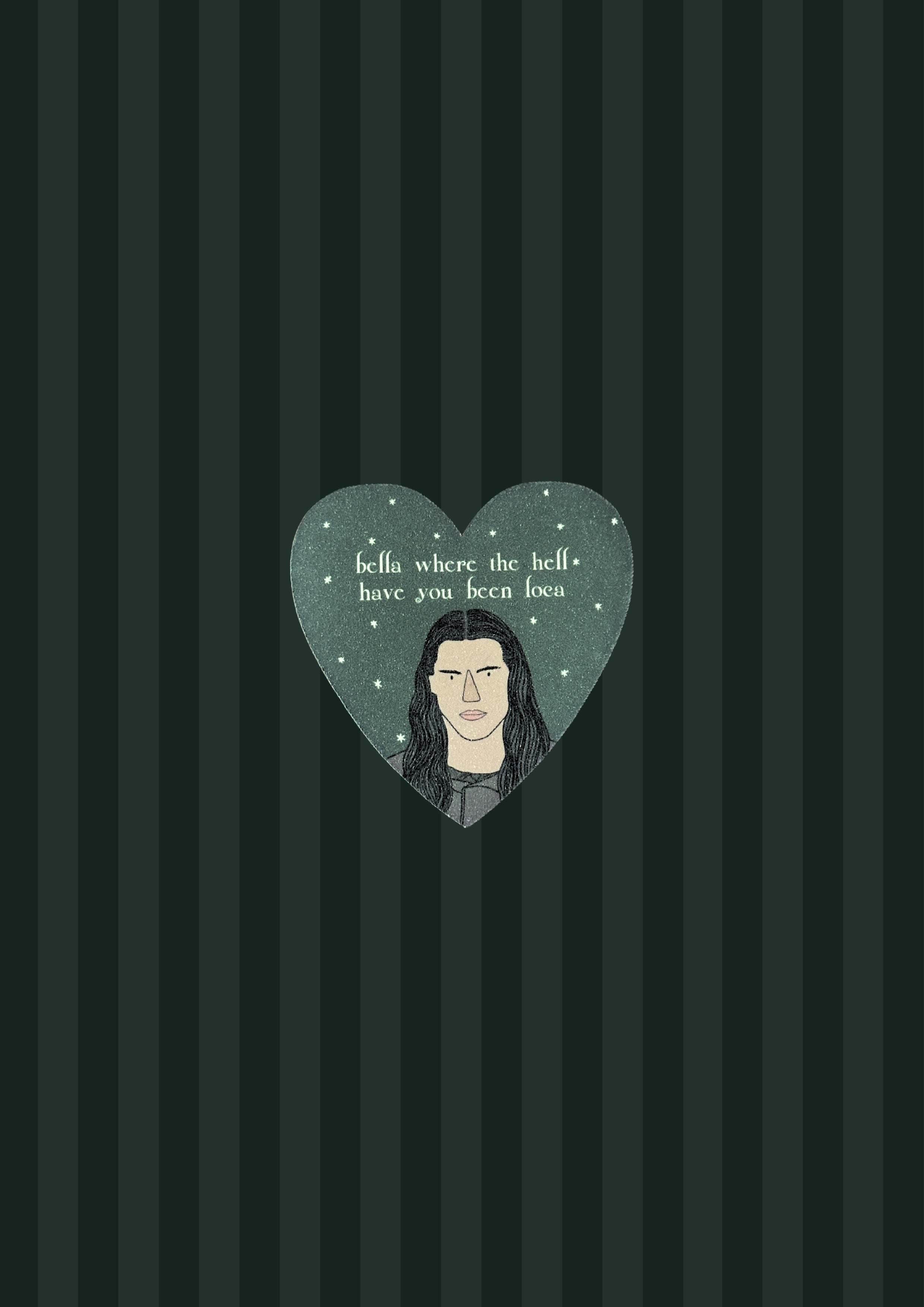 Bella Where The Hell Have You Been Loca? Jacob Black Glitter Vinyl Sti ...
